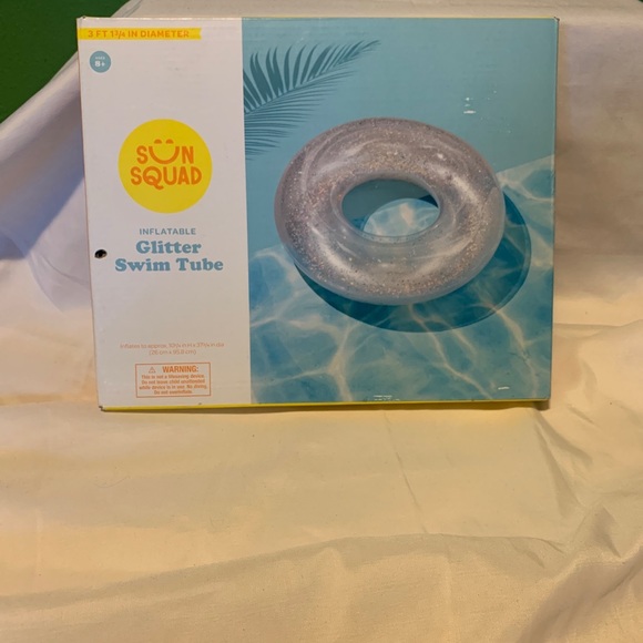 Sun Squad | Swim | Sun Squad Inflatable Glitter Tube Swimming Pool ...